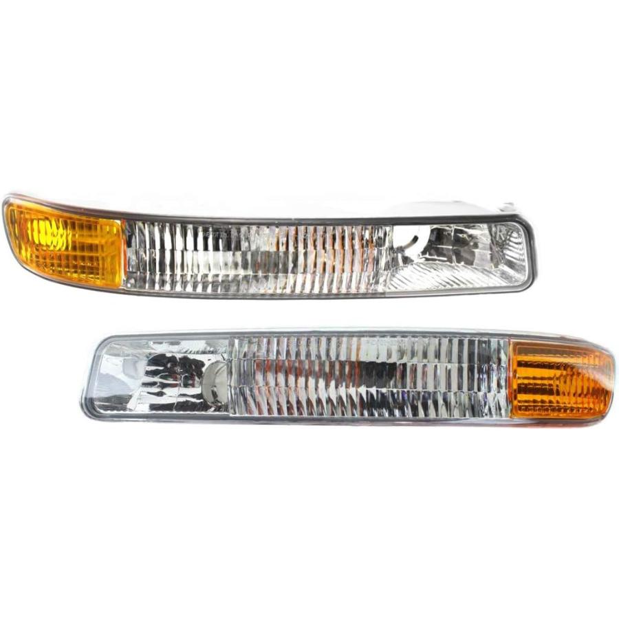 GMC Sierra 1500 パーキング/サイドマーカー/シグナルライト 1999-2006 ドライバーと助手席側のペア | DOT | GM2520174N 並行輸入品 ...