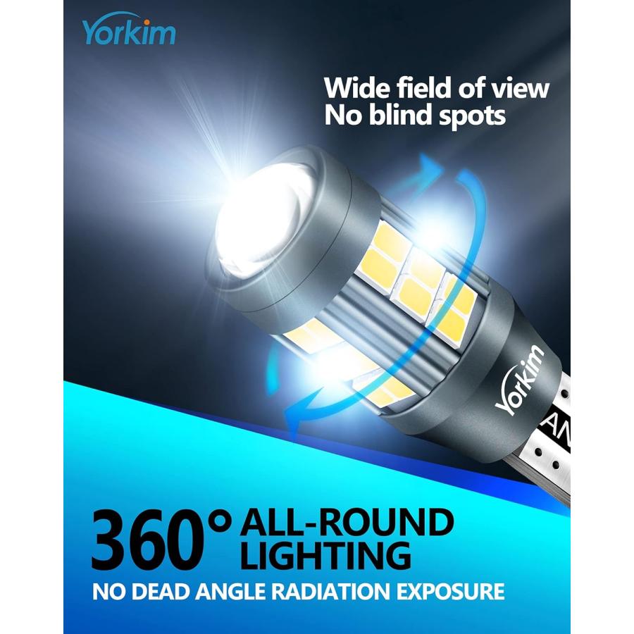 Yorkim T16 T15 LED バックランプ 爆光 後退灯 車検対応 W16W DC12V テールライト キャンセラー内蔵 2個セット 並行輸入品 : GoodFace - 通販 ...