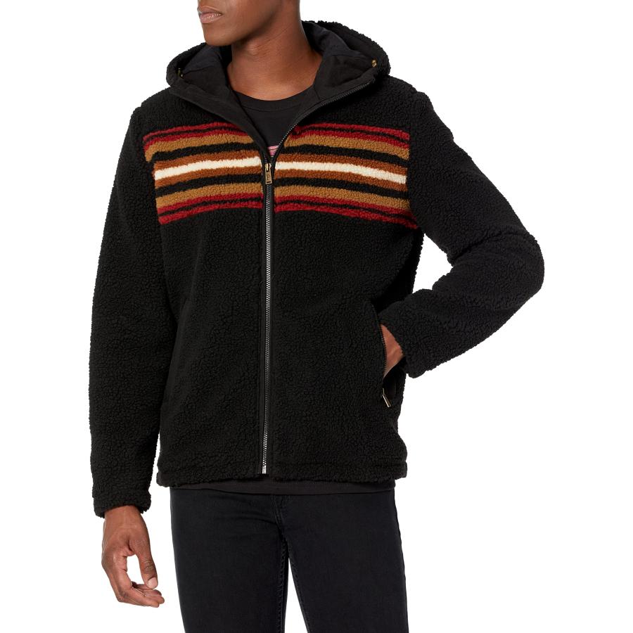Pendleton Men's Woodside Hooded Fleece Jacket, Black/Red Stripe, 並行輸入品 : GoodFace - 通販 - Yahoo ...