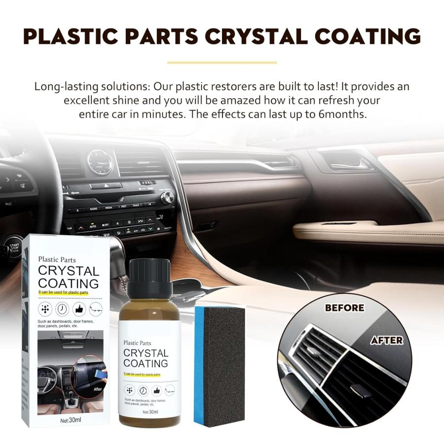 3PCS Crystal Coating for car Plastic Parts Crystal Coating Plastic ...