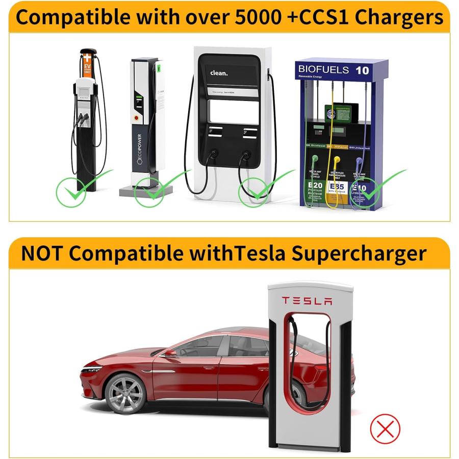 【並行輸入品】CCS1 to Tesla Charging Adapter - Max 250KW CCS 500 : GoodFace ...