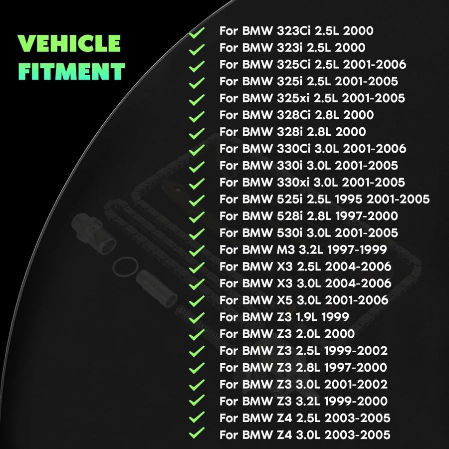 【並行輸入品】SCITOO タイミングチェーンキット テンショナー 11311432176 11311432177 BMW 323Ci ...