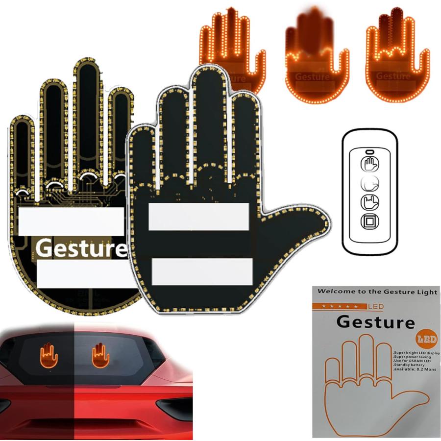 The Glogesture - Led Hand Sign Glowgesture Car Hand Light Glo Gesture ...