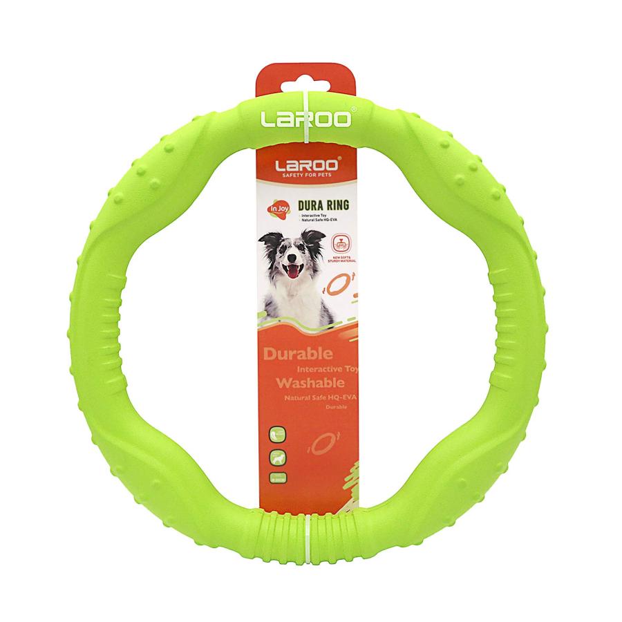 LaRoo犬デンタル玩具、大型犬用おもちゃ耐久性、ラウンドフリスビーストレス解消 犬のペットの知能訓練用、浮遊訓練おもちゃ。(30CM ...