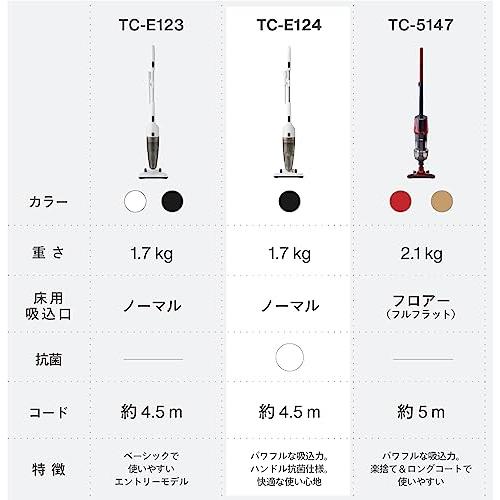 ツインバード 掃除機 サイクロン スティック型クリーナー コード式 ハンディ 軽量 2WAY パワフル 自立式 スペシャルホワイト TC-E124SP : s-b09gtmv4ly ...