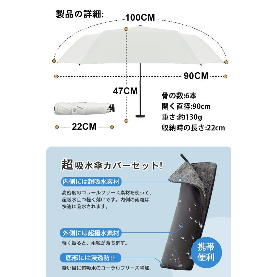 【2024最軽量カーボン傘 6本骨 130g】おりたたみ傘 日傘 uvカット 100 遮光 折りたたみ 軽量 メンズ レディース 晴雨兼用 : Good-Item 4号店 - 通販 ...