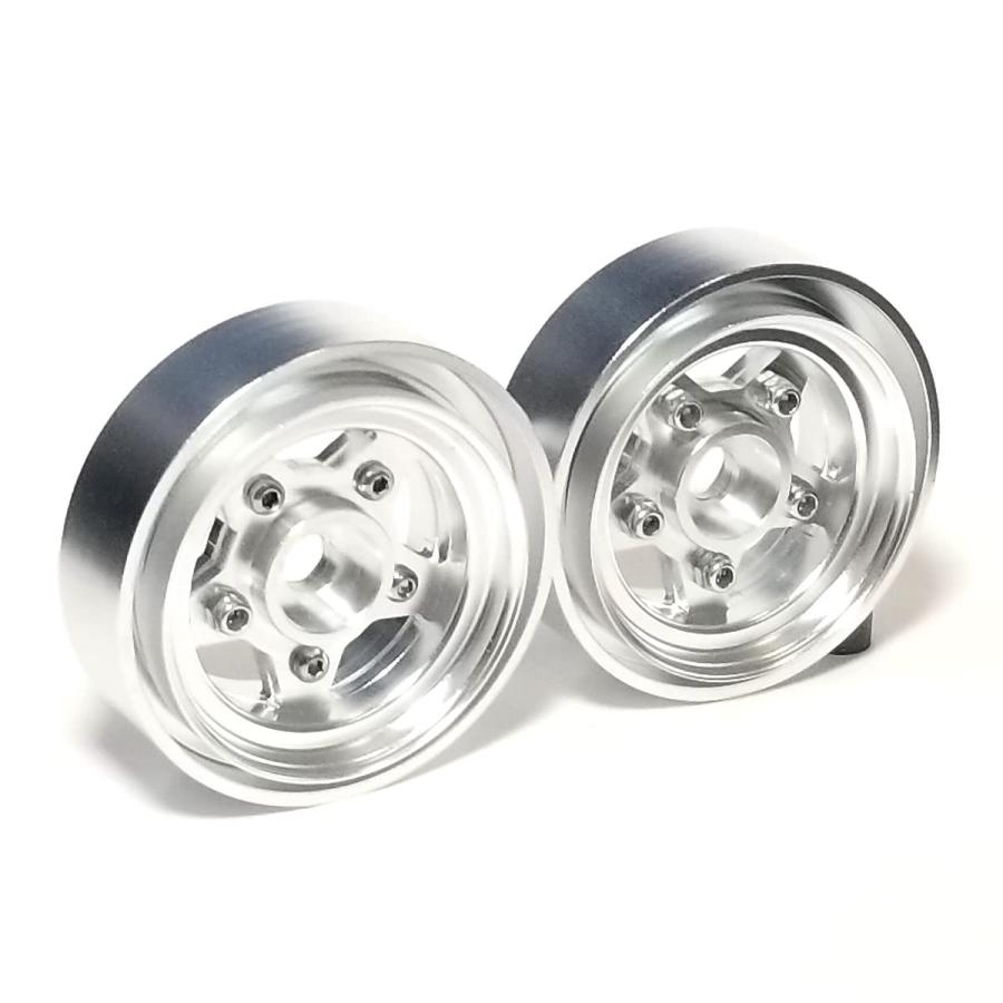 kingfly 超軽量アルミ合金 フロントホイール ペア タミヤ グラスホッパー/ホーネット オフロード/マイティフロッグ/ワーゲンオフ ...
