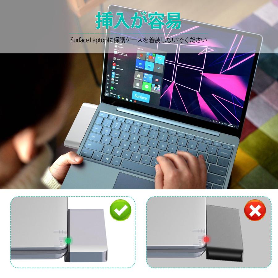 Surface Laptop 5/4/3/Go/Go 2/Go 3ハブ- 4K@30Hz HDMI、2x USB Surface Laptop 5/4/3/Go/Go 2/Go 3ハブ- 4K@30Hz HDMI、2x USB