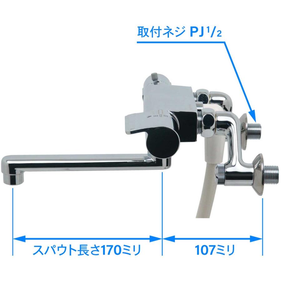 カクダイ サーモスタットシャワー混合栓 173-061 : s-b00352058w-20250206 : Good-Item 5号店 - 通販 - Yahoo!ショッピング