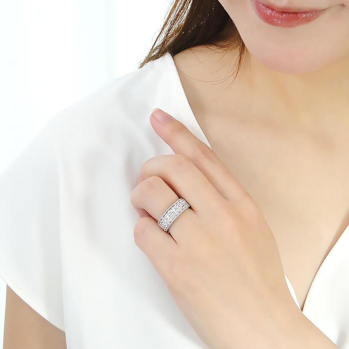 Pt900 2.0ct ダイヤモンド リング Hカラー SIクラス 送料無料 プラチナ 2カラット ダイヤ PT pave 指輪 パヴェ 豪華 可愛い 人気 幅広 ボリューム GUR1528 ...