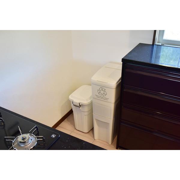 東谷 トラッシュカン 30L おしゃれ シンプル フタ付 ゴミ箱 キッチン ガレージ アウトドア ダストボックス 日本製 LFS-934 BR WH : Good Mark - 通販 ...