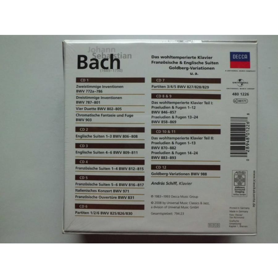 Bach / Works for Klavier Andras Schiff : 12 CDs // CD : Good-Music ...
