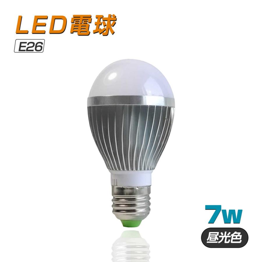 GOODGOODS 在庫限り LED電球 E26 7W 50W形相当 840lm 昼光色 6000K 180°配光 シーリングライト ...