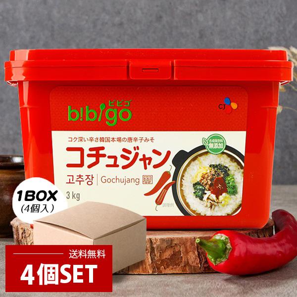 bibigo [CJ] 3kg×4個SET /コチュジャン 辛みそ 韓国調味料 韓国料理 韓国味噌 ヘチャンドル ゴチュジャン : goodkoreamart - 通販 - Yahoo!ショッピング