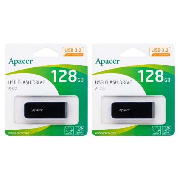 Apacer（アペイサー） 2本セット USBメモリ 128GB 5年保証 USB3.2 Gen1 Apacer AP128GAH356B-1 ...