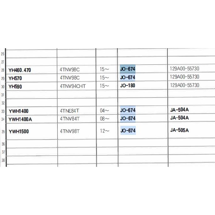 JO-674 ヤンマー コンバイン YH460 YH570 YWH1400 の一部 ユニオン製 品番要確認 オイルエレメント オイルフィルター 産業機械用 : クールパーツ 自動車部品 ...