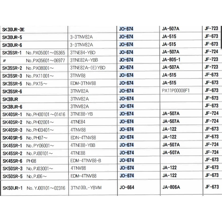 JO-674 コベルコ ミニショベル SK25SR SK27SR SK30SR SK38UR SK40SR SK50 の一部 ユニオン製 品番要確認 オイルエレメント オイルフィルター 産業 ...