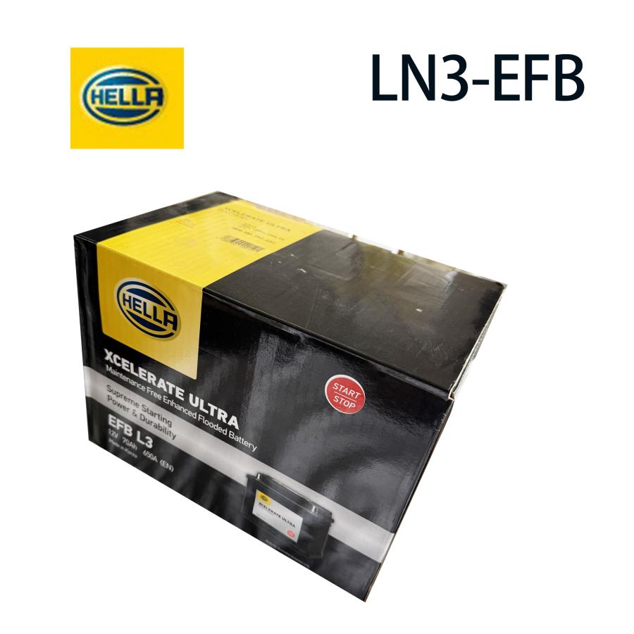 BMW MINI ミニ クーパー F55 F57 F56 F60 クラブマン F54 バッテリー L3 LN3 EFB 1個 HELLR ヘラー 外車 サイズ規格要確認 アイドリングストップ ...