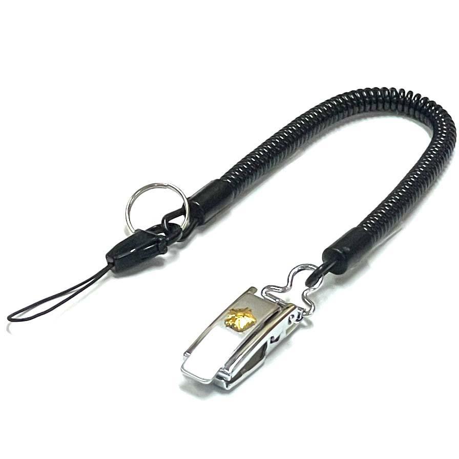 ポリス グッズ 旭日 エンブレム カールコード カラビナ付きA454 : a454 : グッズ安売り王 - 通販 - Yahoo!ショッピング