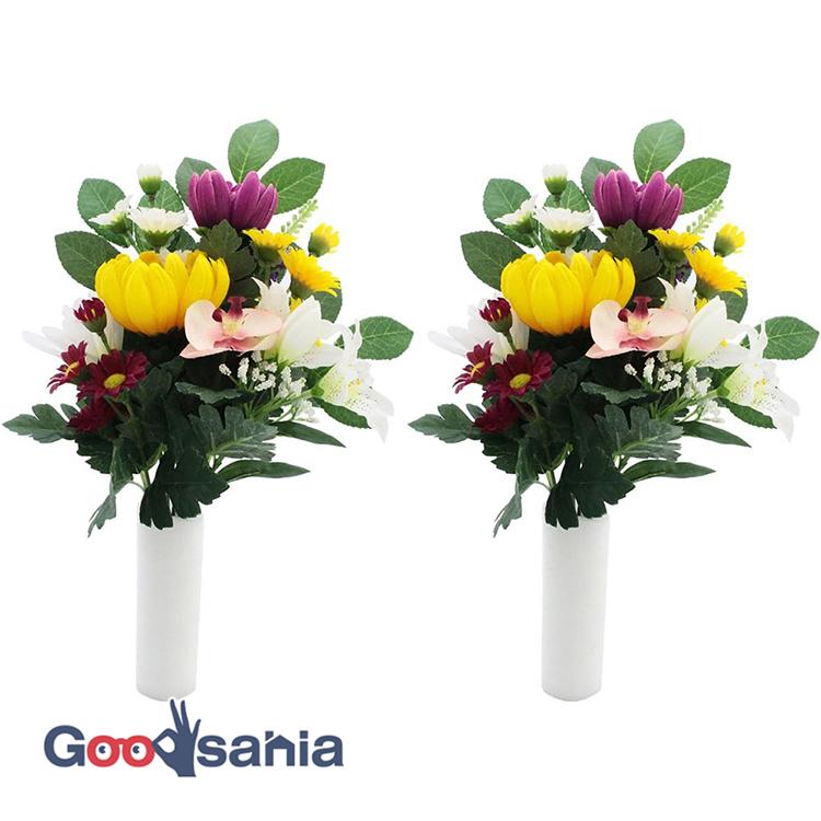 ニューホンコン造花 造花 仏花 約33×20×7cm 2本組 : Goodsaniaマック土居店 - 通販 - Yahoo!ショッピング