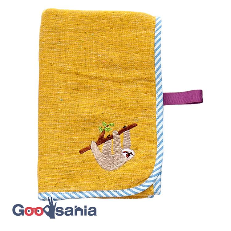 田中産業 今治タオル mama&me LAZY ANIMALS キッズ フェイスタオル イエロー(ナマケモノ) 27×65cm MM2201 ...