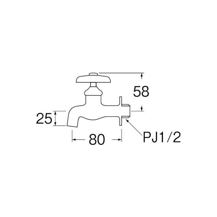 SANEI 横水栓 呼び13 Y10J-13 : Goodsaniaマック土居店 - 通販 - Yahoo!ショッピング
