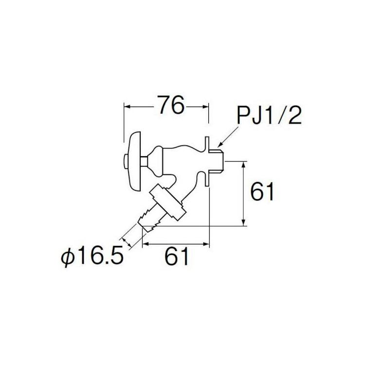 SANEI カップリング付き水栓 散水栓 呼び13 Y80J-13 : Goodsaniaマック土居店 - 通販 - Yahoo!ショッピング