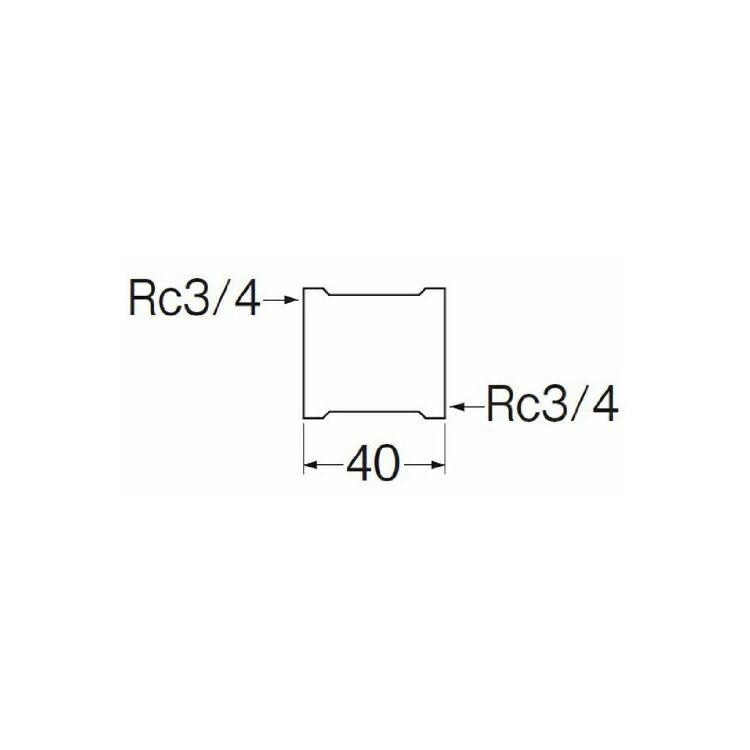SANEI 砲金ソケット ふちあり 呼び20 ネジ径Rc3/4 T740-20 : Goodsaniaマック土居店 - 通販 - Yahoo!ショッピング