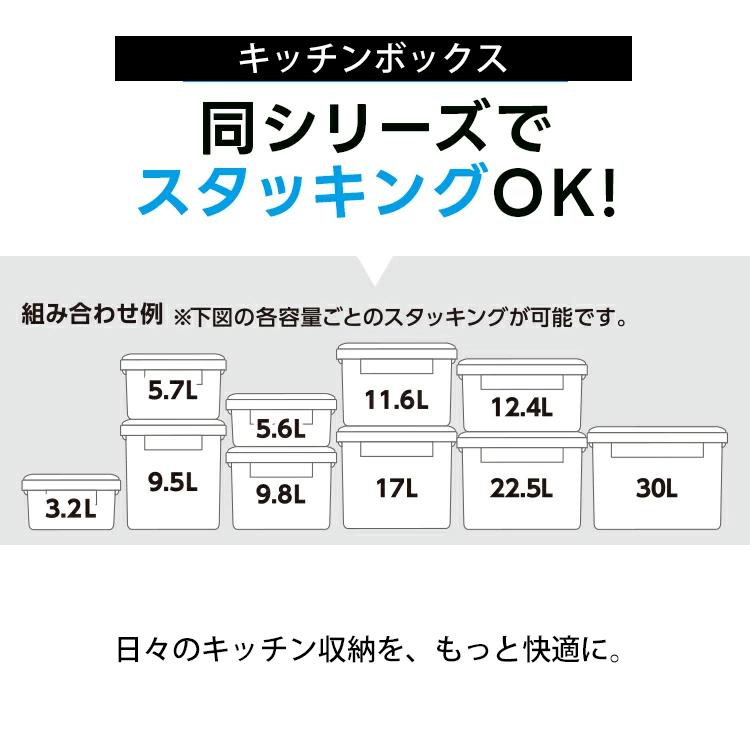 アスベル（ASVEL） 保存容器 ユニックス キッチンボックス F-20 Ag ロック＆パッキン ストッカー 抗菌加工 3.2L 日本製 ...