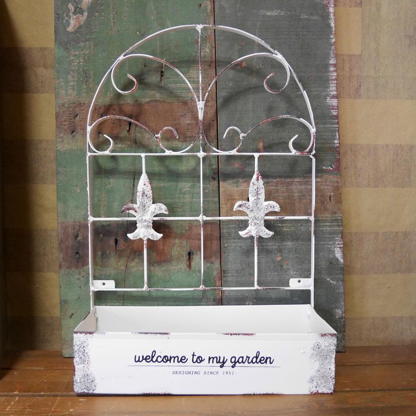 azi-azi アイアンフェンスプランター ホワイト ガーデニング インテリア プランター : アメリカン雑貨のグッズファーム - 通販 - Yahoo!ショッピング