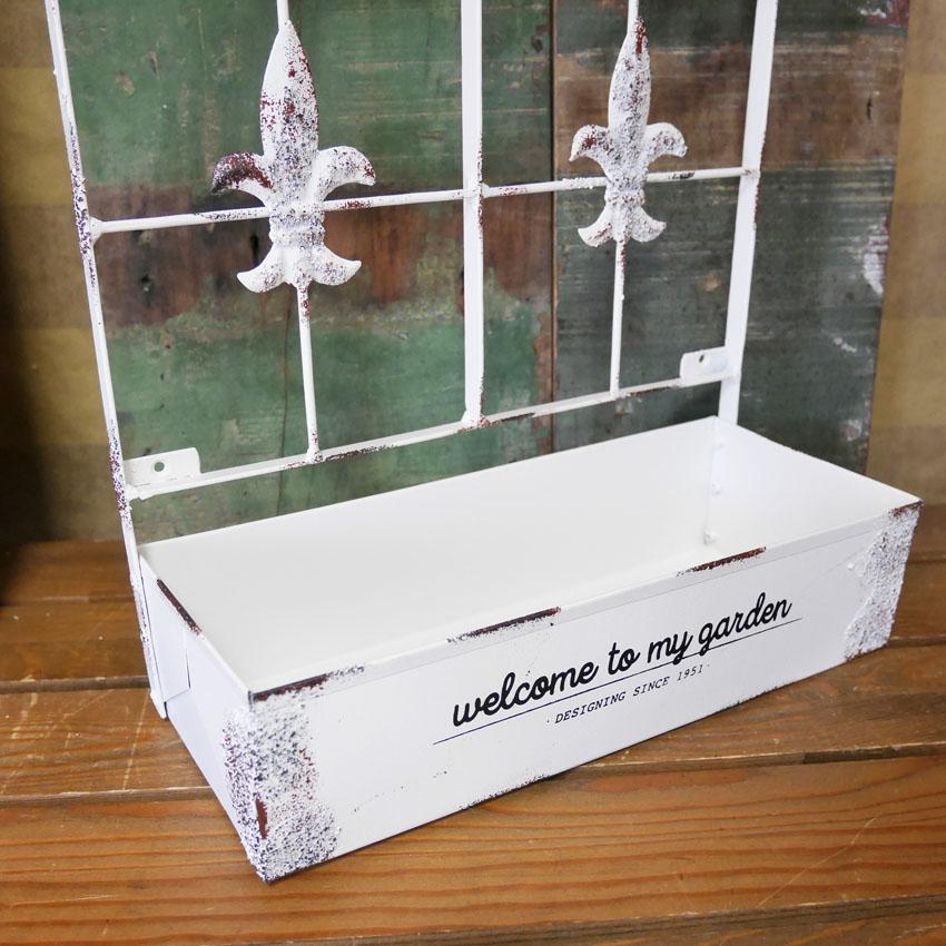 azi-azi アイアンフェンスプランター ホワイト ガーデニング インテリア プランター : アメリカン雑貨のグッズファーム - 通販 - Yahoo!ショッピング