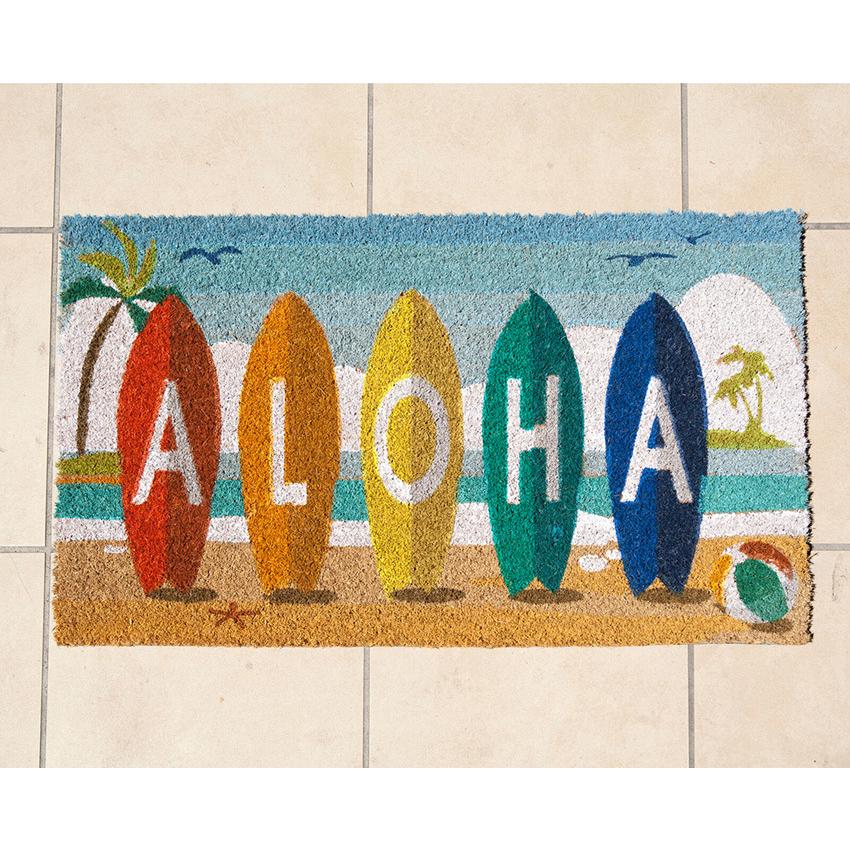 ハワイアン Coir mat コイヤーマット ウェルカム 玄関マット ALOHA SURF :im-203:アメリカン雑貨のグッズファーム ...