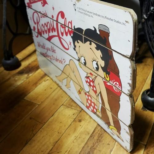 ブランド登録なし BOOPSI COLA ヴィンテージサインボード ベティブープ インテリア 木製看板 : アメリカン雑貨のグッズファーム ...