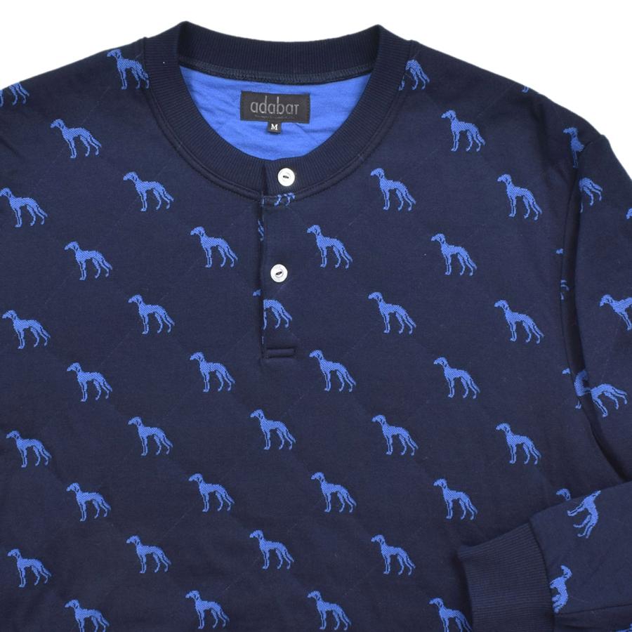 アダバット adabat ルームウェア 部屋着 パジャマ セットアップ ナイトウェア 長袖 メンズ グレー ネイビー 0240-95 : adb-iii-0240-95 : Goods Lab ...