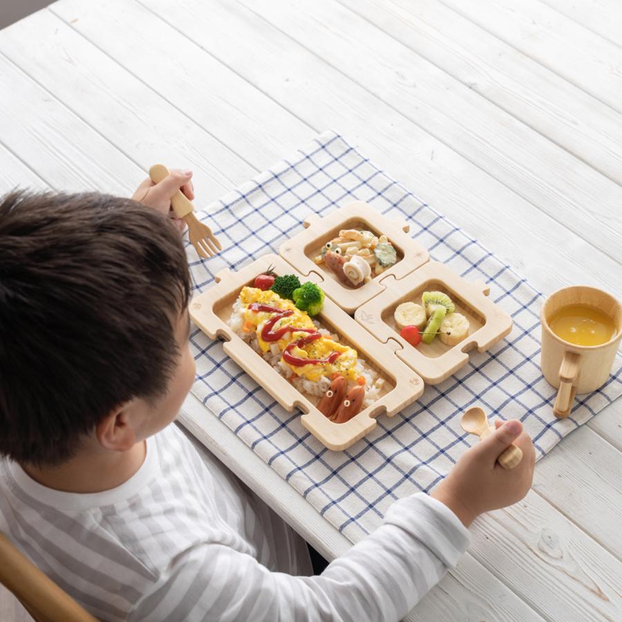 agney アグニー 食器セット 3点セット ジグソープレート 男の子 女の子 ベビー 赤ちゃん 天然素材 日本製 食洗器対応 AG-601 ...