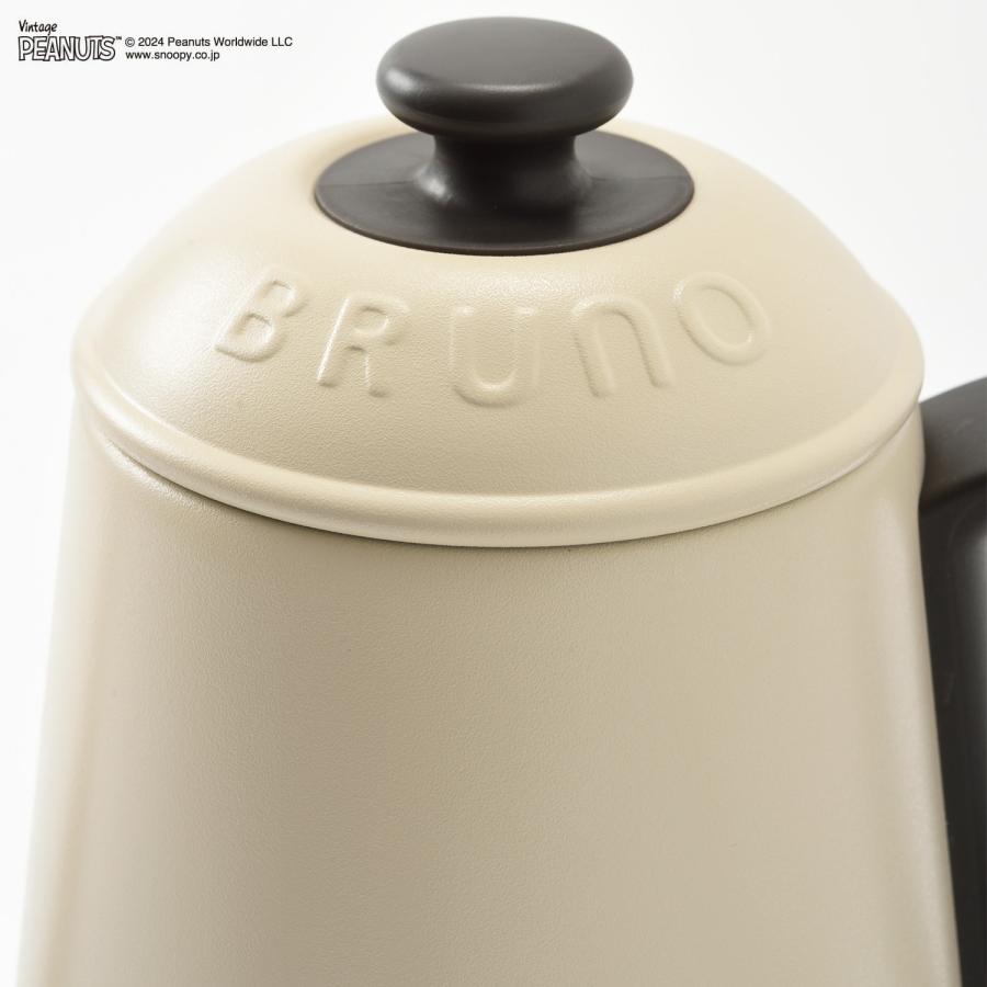 BRUNO ブルーノ 電気ケトル ポット 湯沸かし器 1L ピーナッツ スヌーピー コラボ ステンレス 軽量 手軽 細口 ハンドドリップ PEANUTS ベージュ BOE072 : Goods ...