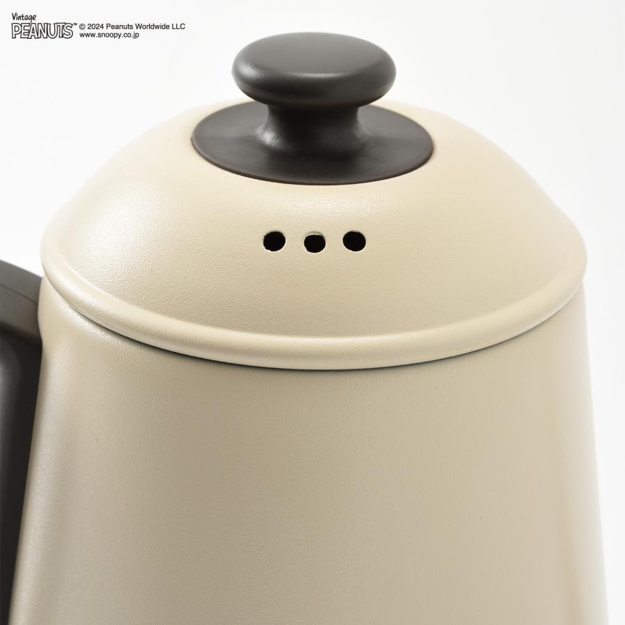 BRUNO ブルーノ 電気ケトル ポット 湯沸かし器 1L ピーナッツ スヌーピー コラボ ステンレス 軽量 手軽 細口 ハンドドリップ PEANUTS ベージュ BOE072 : brun ...