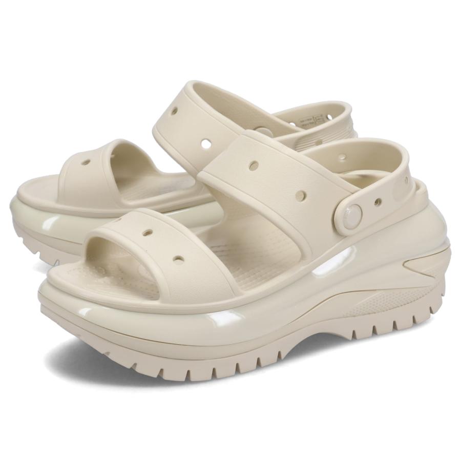 crocs クロックス サンダル クラシック メガ クラッシュ レディース 厚底 CLASSIC MEGA CRUSH SANDAL ベージュ ...