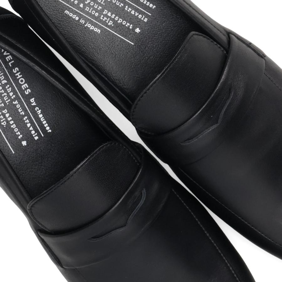 chausser ショセ トラベル シューズ ローファー レディース 本革 Eワイズ 日本製 LOAFERS ブラック 黒 TR-016 : Goods Lab Plus - 通販 ...
