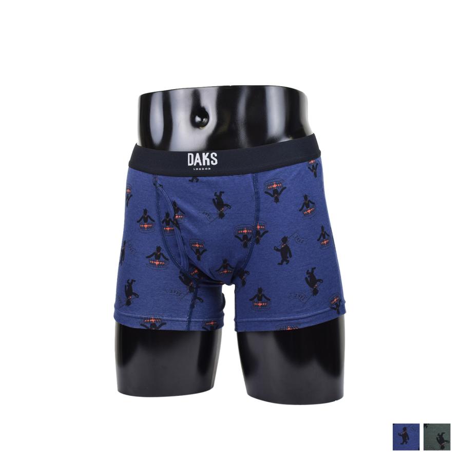 DAKS ダックス ボクサーパンツ 下着 インナー アンダーウェア メンズ 前開き M-L メンズ下着 男性 BOXER BRIEF ネイビー ...