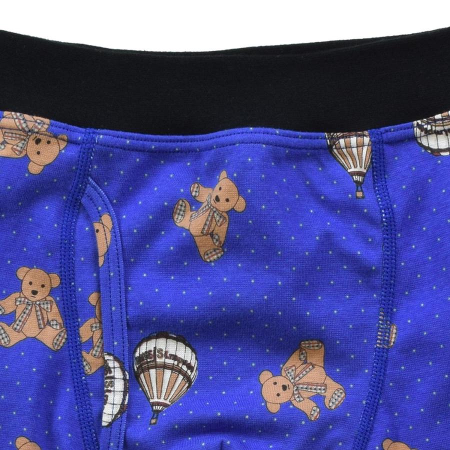 DAKS ダックス ボクサーパンツ 下着 インナー アンダーウェア メンズ 前開き M-L メンズ下着 男性 BOXER BRIEF ブルー ...