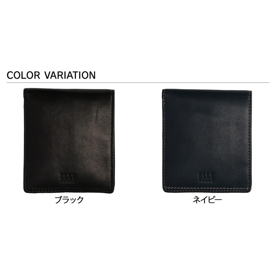 ELLE HOMME ELLEHOMME エルオム 財布 二つ折り メンズ 本革 コンパクト シープ ブラック ネイビー 黒 12100 ...