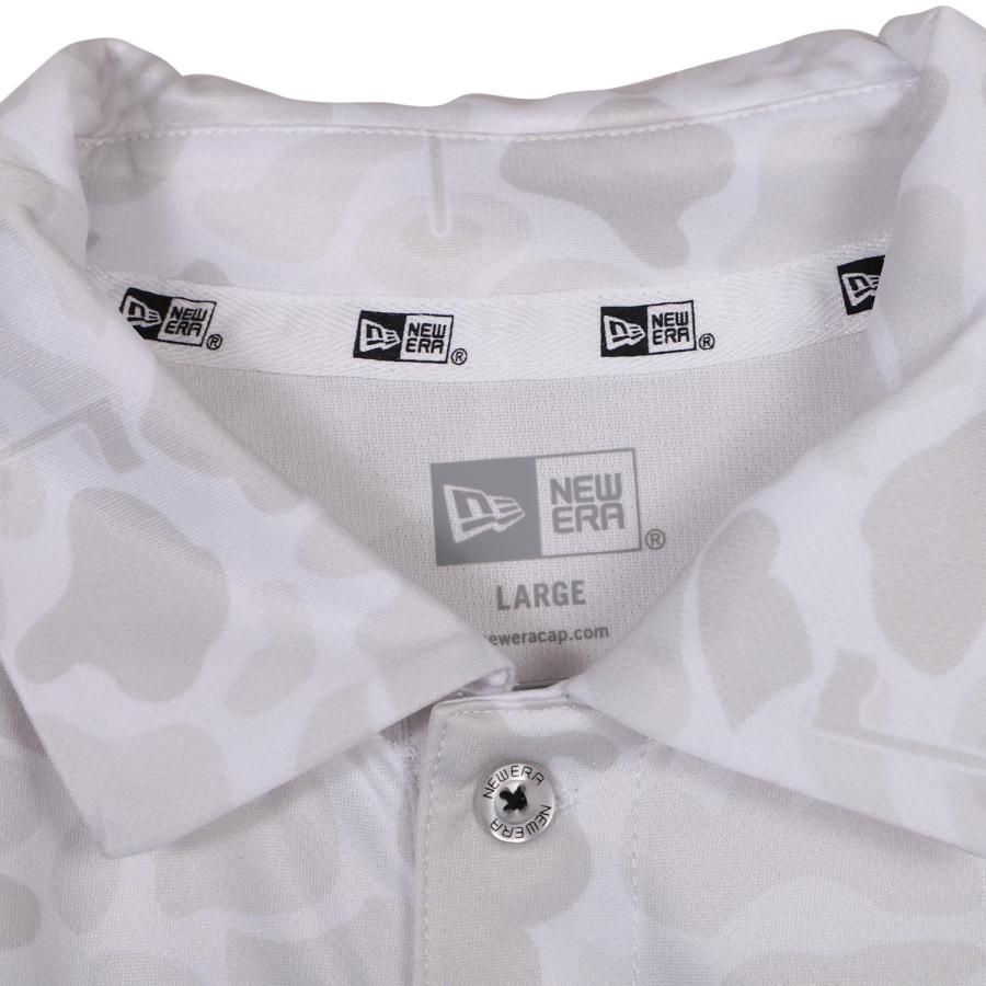 NEW ERA ニューエラ ゴルフ ポロシャツ 半袖 カモ メンズ GF POLO GOLF CAMO ブラック ホワイト 黒 白 ...