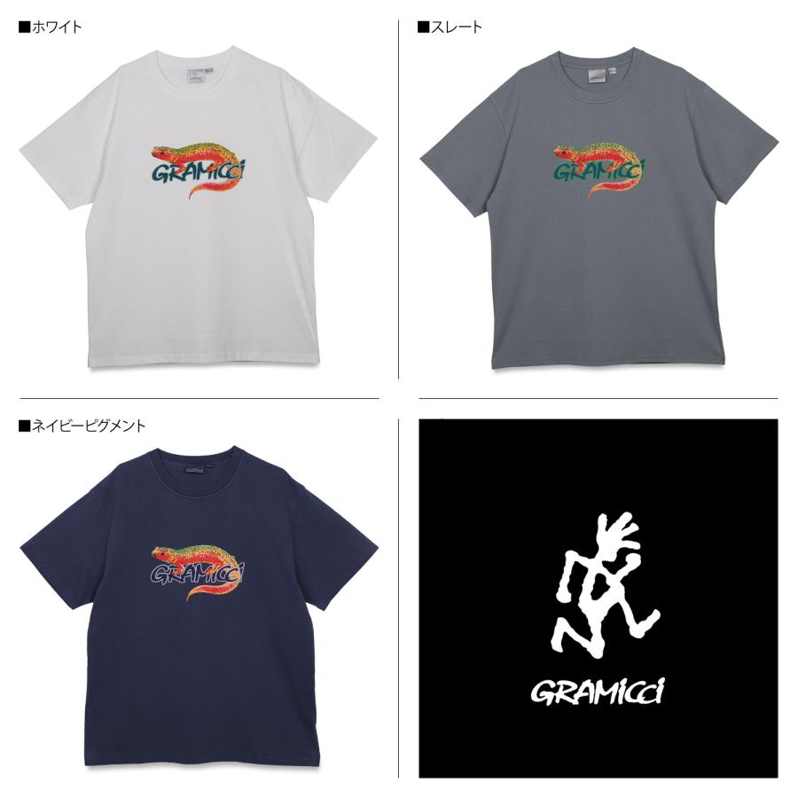 GRAMICCI Gramicci グラミチ Tシャツ 半袖 サラマンダー メンズ プリント 綿100% SALAMANDER TEE ホワイト グレー ネイビー 白 G3FU-T069 ...