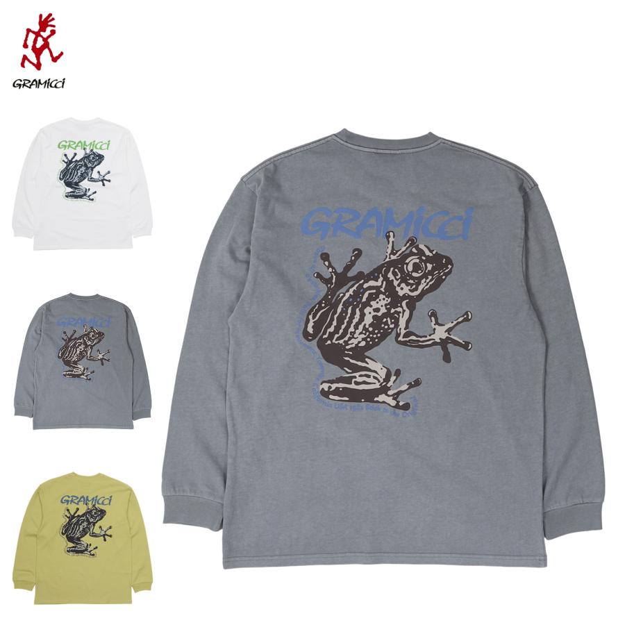 GRAMICCI Gramicci グラミチ Tシャツ 長袖 ロンT カットソー クライミング ギア メンズ レディース CLIMBING GEAR L/S TEE ホワイト グレー イエロー ...