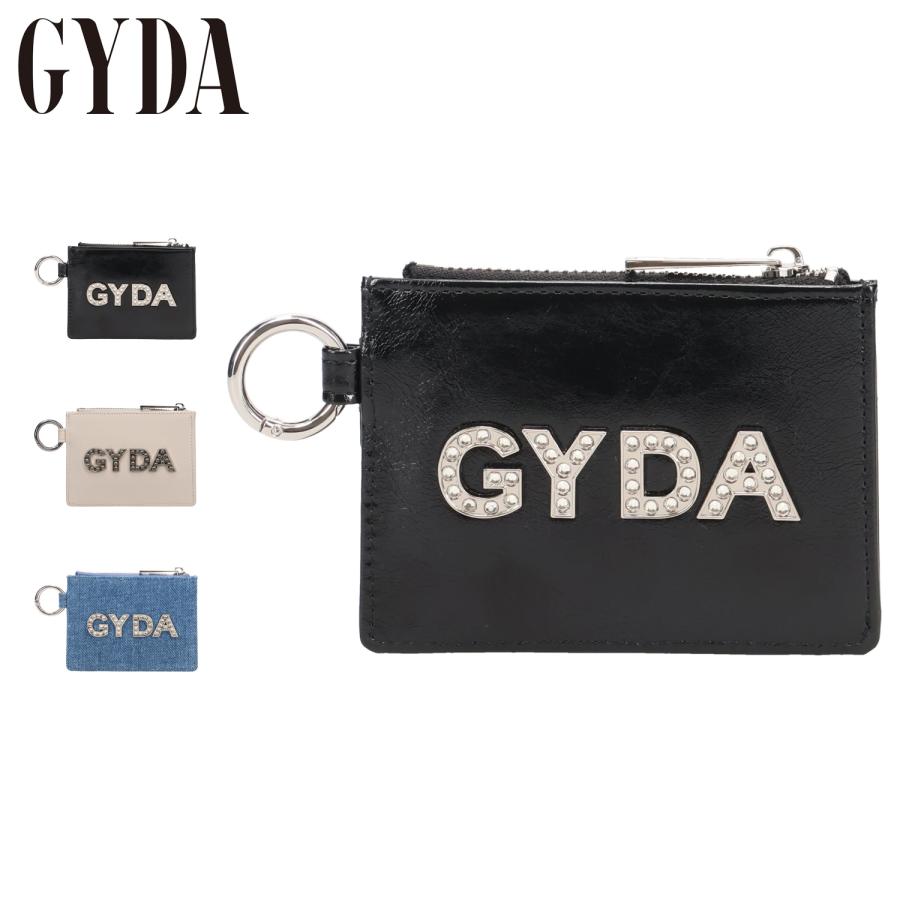 GYDA ジェイダ 財布 コインケース 小銭入れ カードケース レディース かわいい ラインストーンロゴ ブラック アイボリー ブルー 黒 GY-W292 : Goods Lab Plus ...