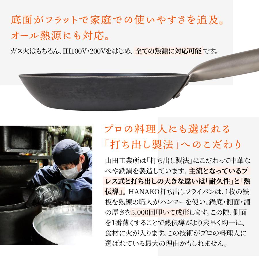 HANAKO ハナコ フライパン 26cm チタンハンドル 打ち出し製法 IH対応 TITANIUM HANDLE FRYING PAN HF-26 : hnk-hf-26 : Goods ...