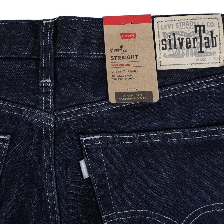 Levi's リーバイス LEVIS ジーンズ デニム パンツ ジーパン シルバータブ ストレート メンズ SILVERTAB STRAIGHT ネイビー A3666-0001 : Goods ...