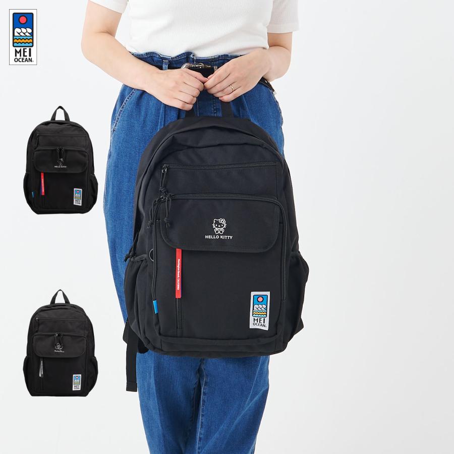 MEI OCEAN メイ オーシャン リュック バッグ バックパック メンズ レディース 大容量 A4 20L キティ ミッキー コラボ 限定 ブラック 黒 62105 62102 ...