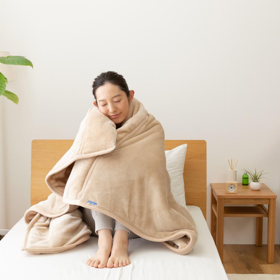 mofua モフア 毛布 ダブル 2枚合わせ ブランケット ひざ掛け 大判 静電気 防止 あったかさをためこむ4層毛布 569803 :mfa ...